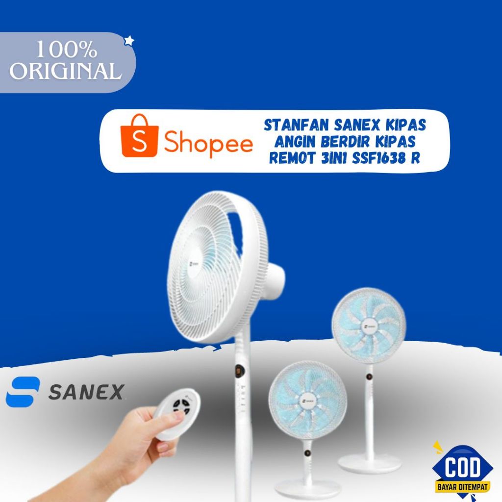 Jual Kipas Stanfan Sanex Kipas Viral kipas 9 kecepatan SSF1638 R Kipas ...