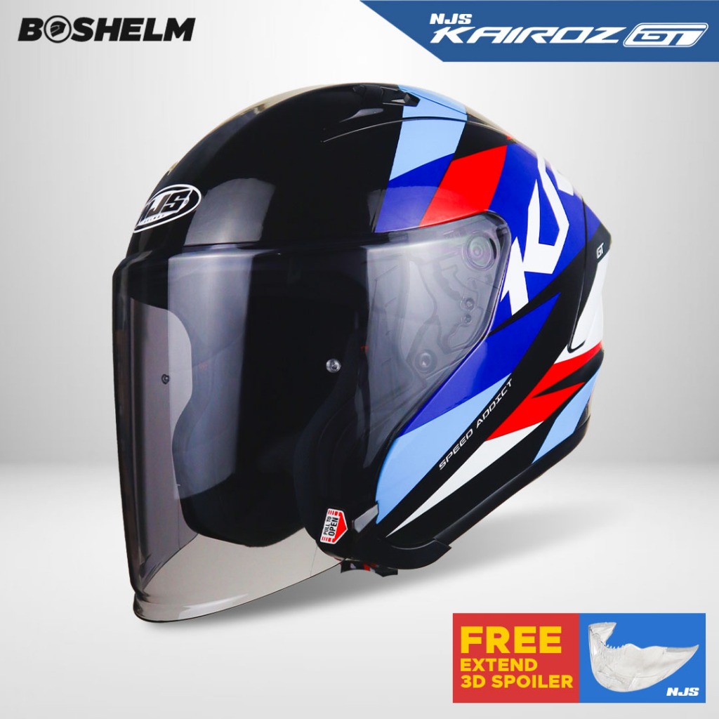 Jual BOSHELM Helm NJS KAIROZ GT MOTIF Helm Half Face SNI | Shopee Indonesia