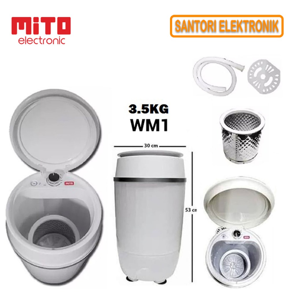 Jual MESIN CUCI PORTABLE MITO WM1 3,5KG | Shopee Indonesia