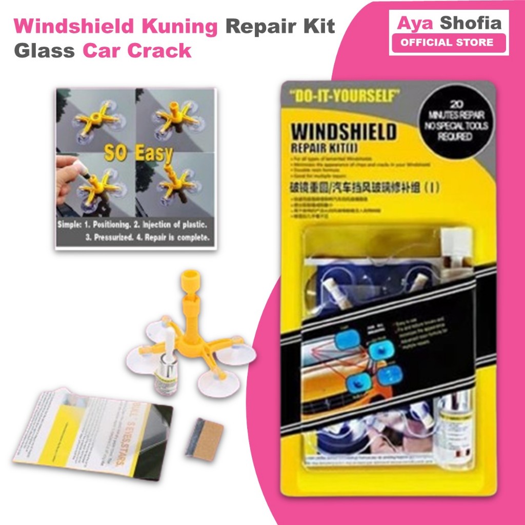 Jual Lem Kaca Mobil Retak Windshield Repair Kit Original Alat Tambal ...