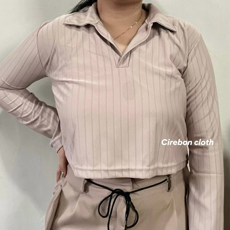 Jual OLENA POLO CROP TOP - (Cirebon Cloth) - Hornet Crop Top Premium ...