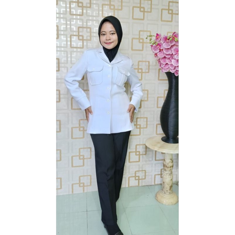 Jual BAJU BLAZER SERAGAM DINAS PDH, PNS, PDH, GURU MODEL KEMEJA SAKU ...