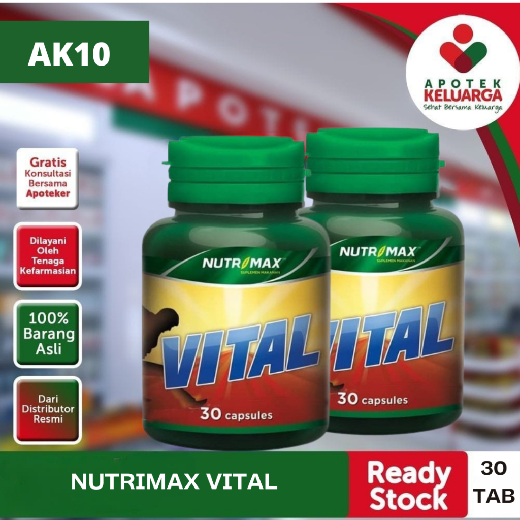Jual NUTRIMAX VITAL TAB 30 #SUPLEMEN ZAT BESI#MENAMBAH KEKURANGAN DARAH ...