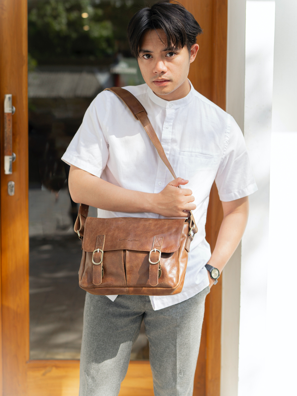 Jual Kenes Leather Messenger Bag Pria Tas Kerja Kulit Asli MARCO - Free Grafir Nama | Shopee ...