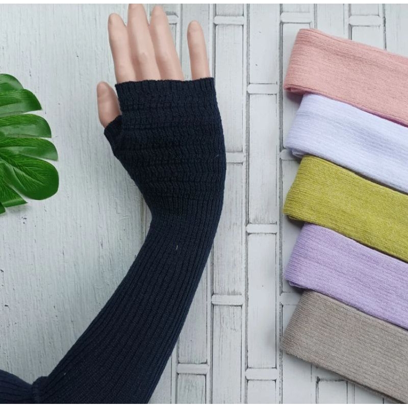 Jual Manset Handsok Rajut Jempol Premium / Manset Tangan Polos | Shopee ...