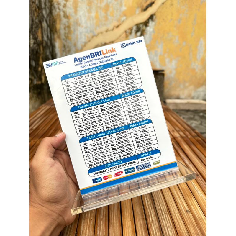 Jual AKRILIK TARIF AGEN BRI BANK BRILINK 15x20 BAHAN TEBAL BISA REQUEST ...