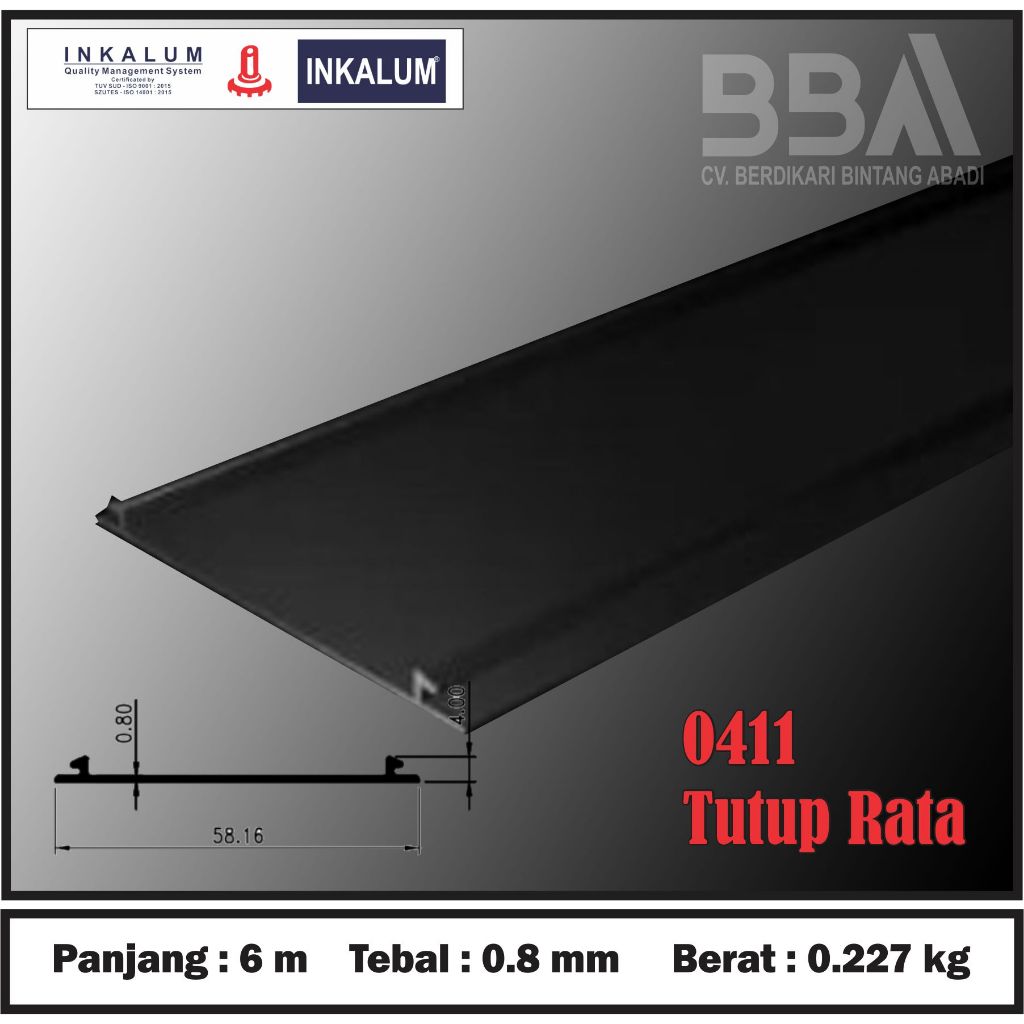 Jual Kusen 3 Inch Aluminium "Inkalum" Warna Coklat Anodize (Brown ...