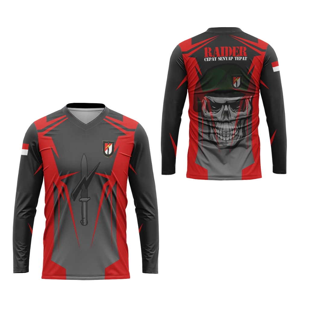 Jual Baju Kaos Raider TNI AD | Jersey Raider Panjang | Batalyon Raider ...