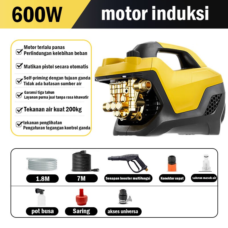 Jual Jet Cleaner 600W Alat Cuci Motor High Pressure Washer Mesin Steam ...