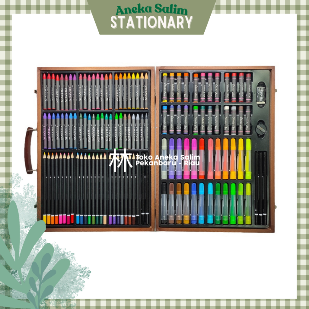 Jual Anekasalim - Alat Mewarnai Set Anak 127 in 1 + Koper Kayu | Shopee ...