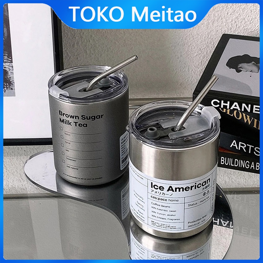 Jual Cangkir Tumbler Kopi Stainless Steel Kapasitas 320ml dan 600ml Aesthetic Botol Minum Kopi ...