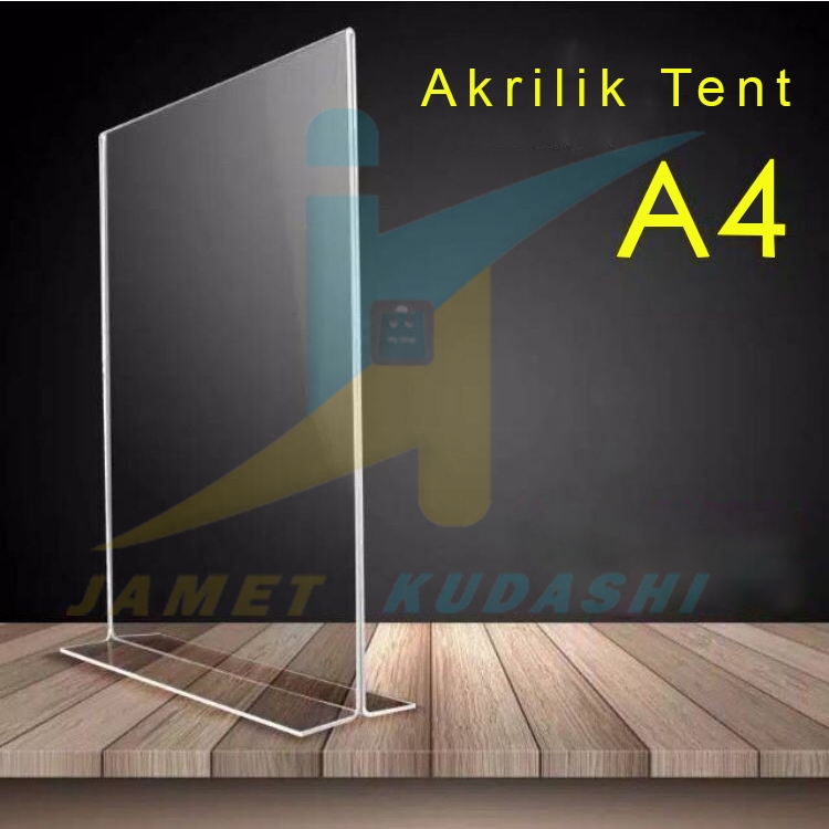 Jual Akrilik stand ukuran A4 model tent Bening | Shopee Indonesia
