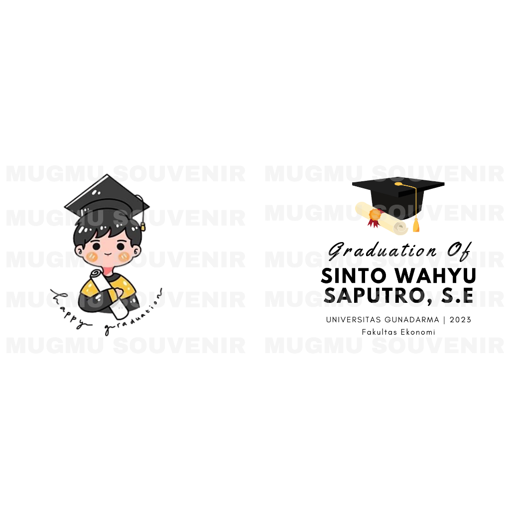 Jual MUG WISUDA TERMURAH/MUG CUSTOM WISUDA/FREE DESIGN/BISA PAKAI FOTO ...