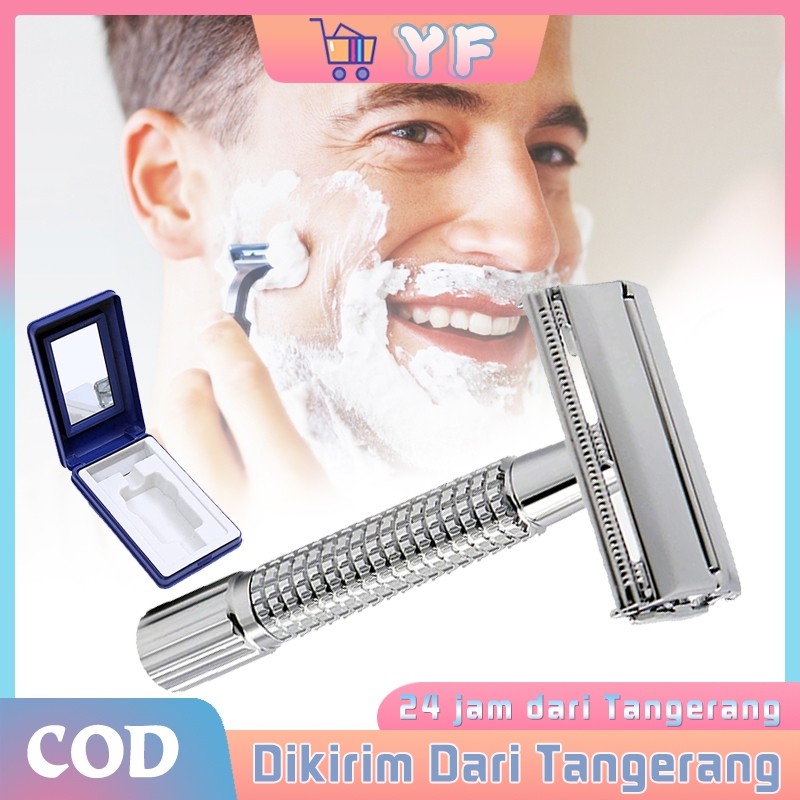 Jual Alat Cukur Jenggot Stainless Alat Cukur Kumis Manual Dua Sisi ...