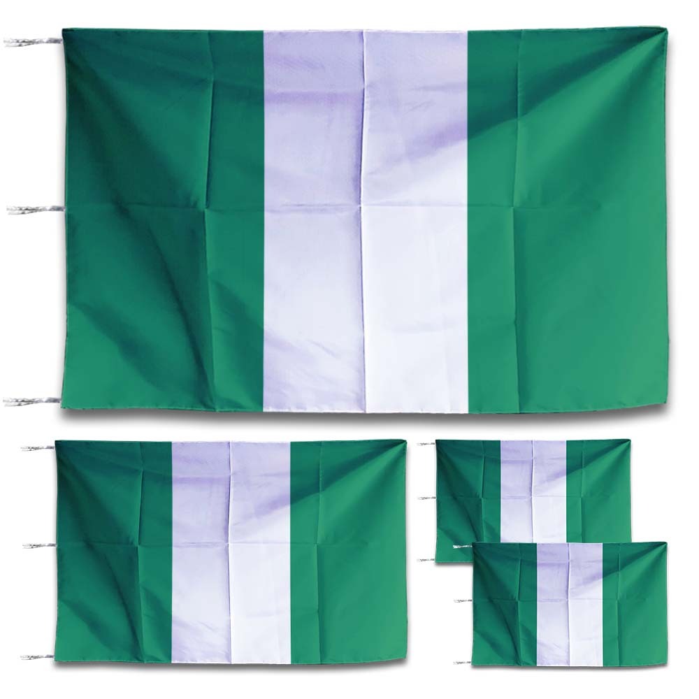 Jual Bendera Negara Nigeria - Ukuran Kecil-Besar Bahan Satin Peles ...