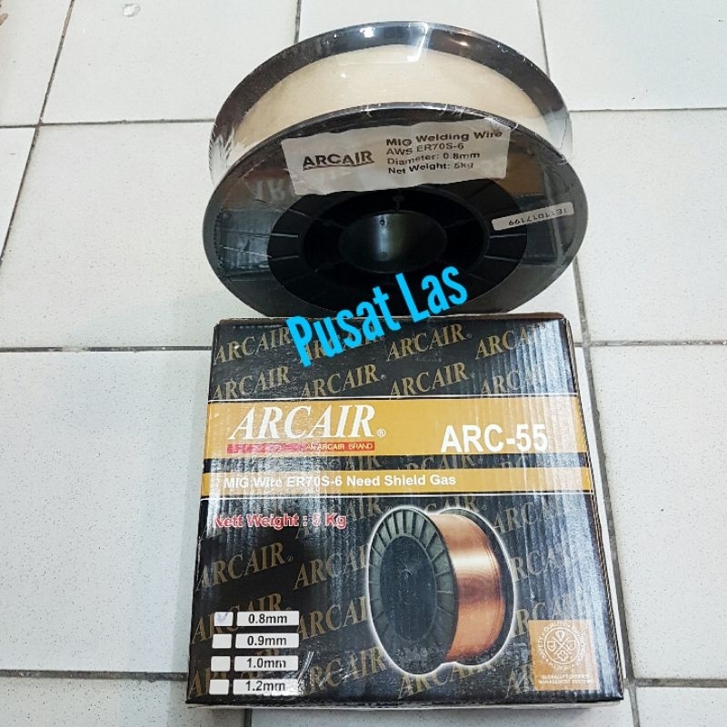 Jual Mig Wire Besi CO2 0.8mm 1.0mm isi 5 Kg / Kawat Las Solid Wire ...