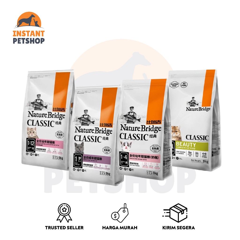 Jual NATURE BRIDGE CLASSIC COMPLETE FOOD ALL LIFE STAGE ALL VARIAN 9KG ...