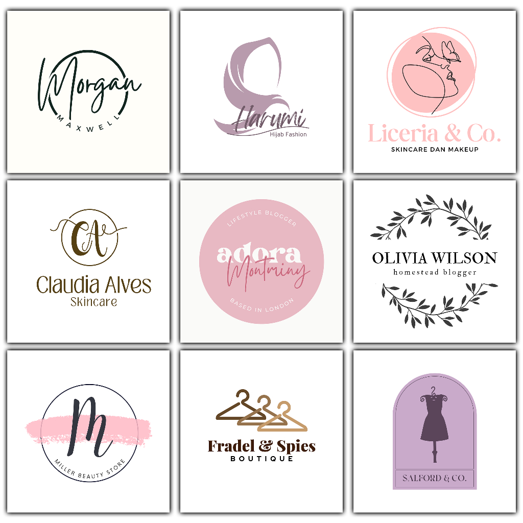 Jual Jasa Desain Logo Dan Olshop Custom Bebas Request Model/Bentuk Dan ...