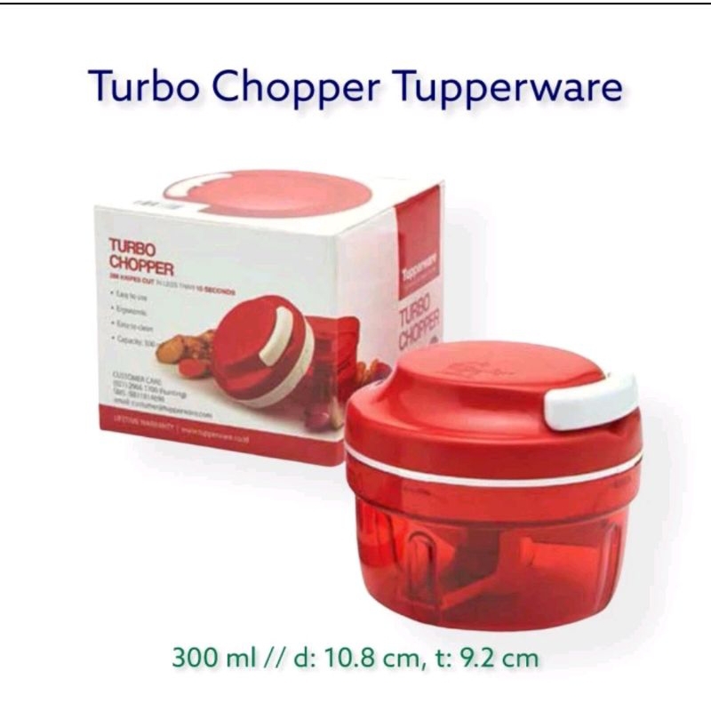 Jual Tupperware Turbo Chopper manual alat cacah giling makanan | Shopee ...