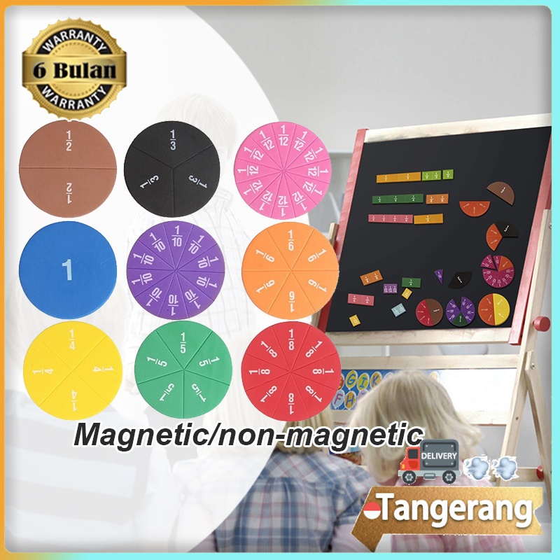 Jual Fraction Disk Pecahan Learning Alat Peraga Matematika Magnetic ...