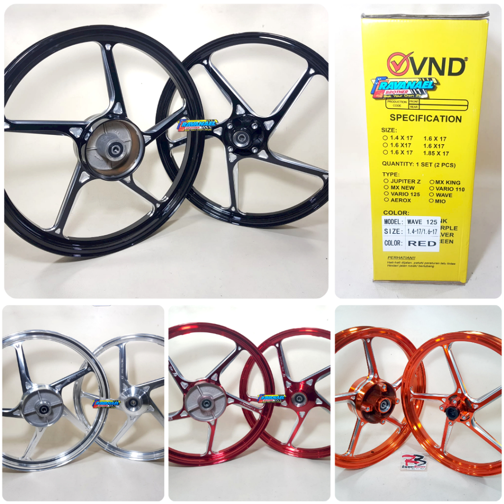 Jual Velg Racing VND AK55 AK 55 Palang 5 Karisma Kharisma / Supra X 125 Old Lama | Shopee Indonesia