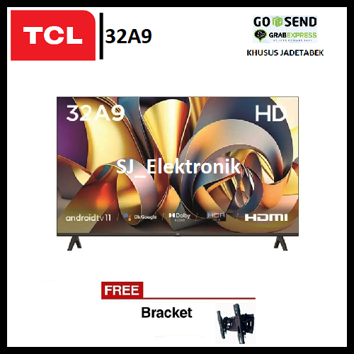 Jual Free Braket LED TV TCL 32 Inch 32A9 Smart Android 11.0 HDTV ...