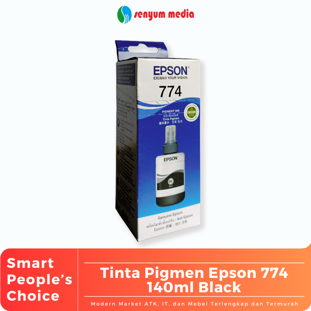 Jual Tinta Pigmen Epson 774 140ml Black (1 Pcs) (S:PCS) | Shopee Indonesia