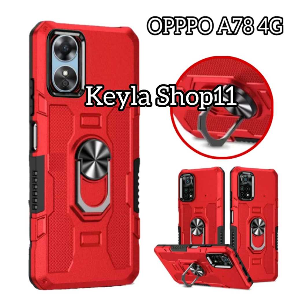 Jual OPPO A78 4G Case HP /Casing Hit EYE RING 360 Degree Rotasi Hard ...
