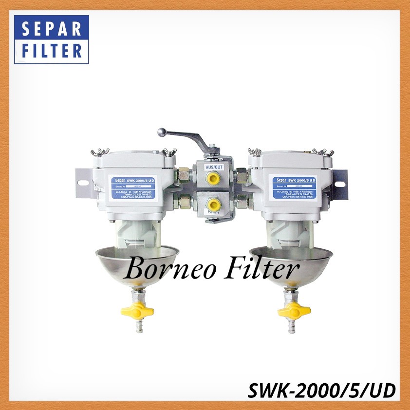 Jual SWK-2000/5/UD Separ Fuel Filter Water Separator Assy Duplex Clear ...