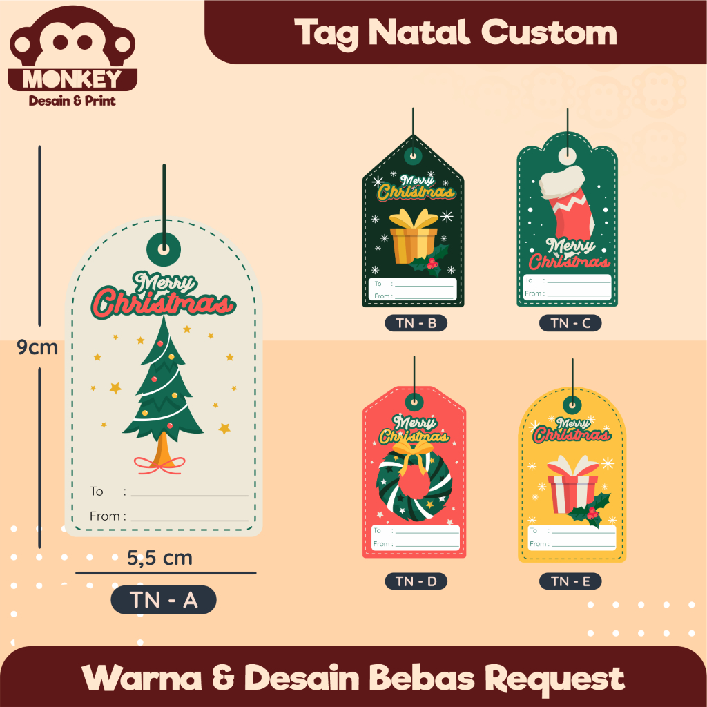 Jual Hang Tag Natal / Hang Tag Hadiah / Hang Tag Tahun Baru / Hang Tag ...