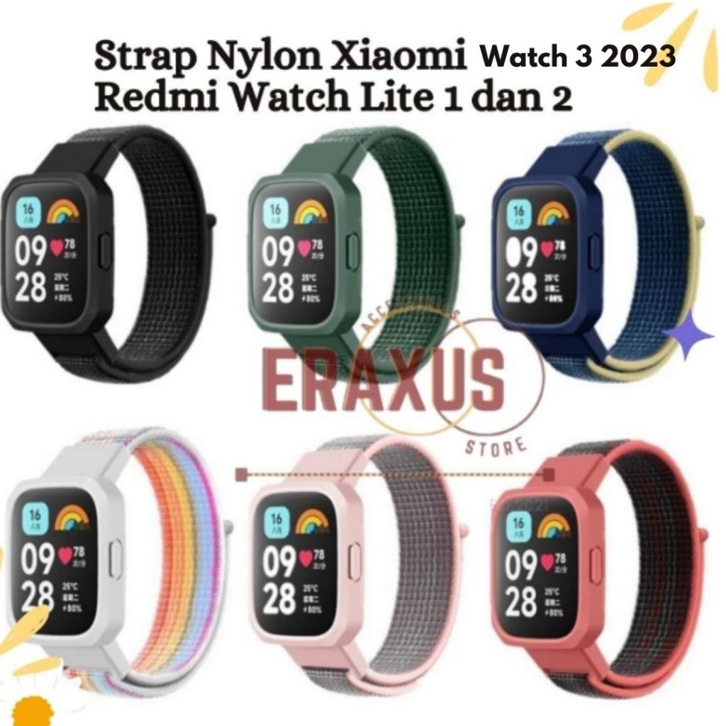 Jual Eraxus Strap Nylon Xiaomi Redmi Watch 3 2 1 Lite / Redmi Watch 3 Tali Pengganti Mi Watch ...