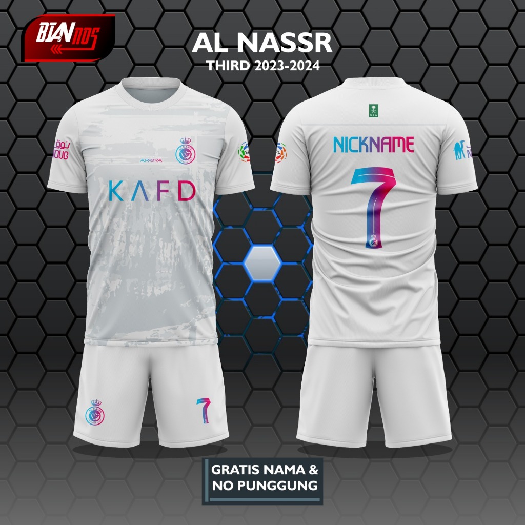 Jual Jersey Bola Al Nassr 3rd Third Terbaru 2023 2024 Full Printing