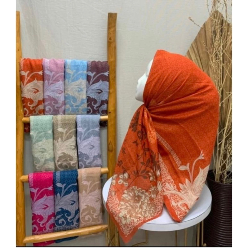 Jual KATALOG 2| Voal Motif Jilbab Motif oren coklat series/ orange ...