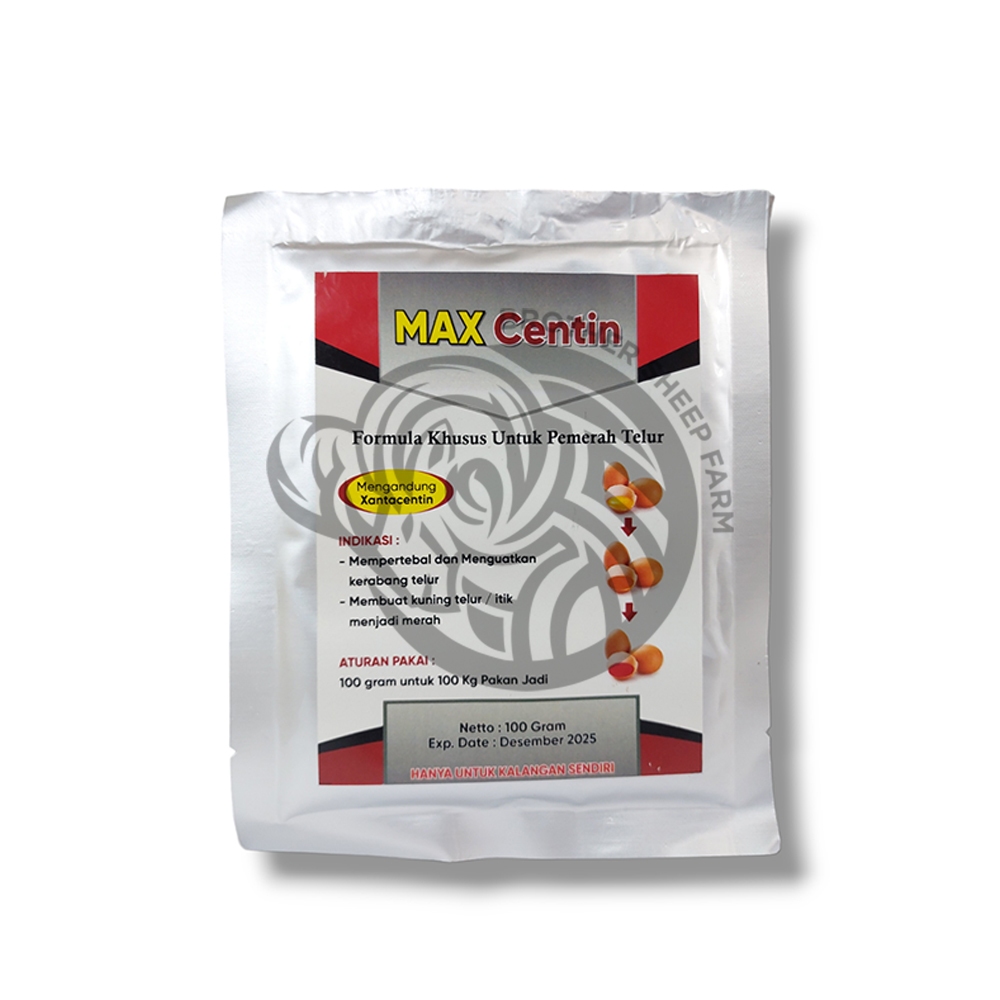 Jual Max Centin 100gr Pemerah & Penebal Kerabang Cangkang Telur Ayam ...