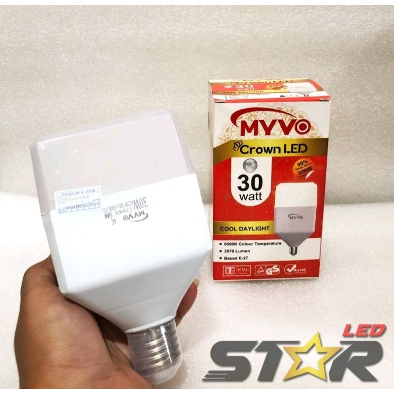 Jual LAMPU SUPER TERANG HEMAT LISTRIK MYVO Crown LED 30w | Shopee Indonesia