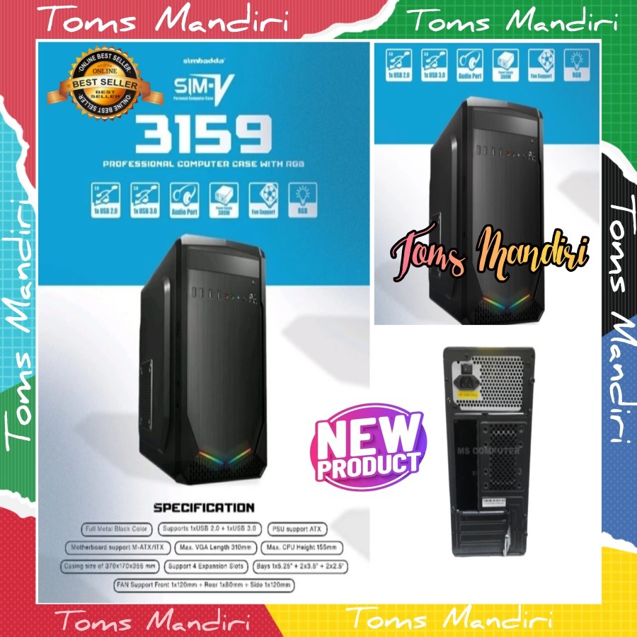 Jual Casing Simbadda Sim V-3159 + PSU 380 Watt | Shopee Indonesia