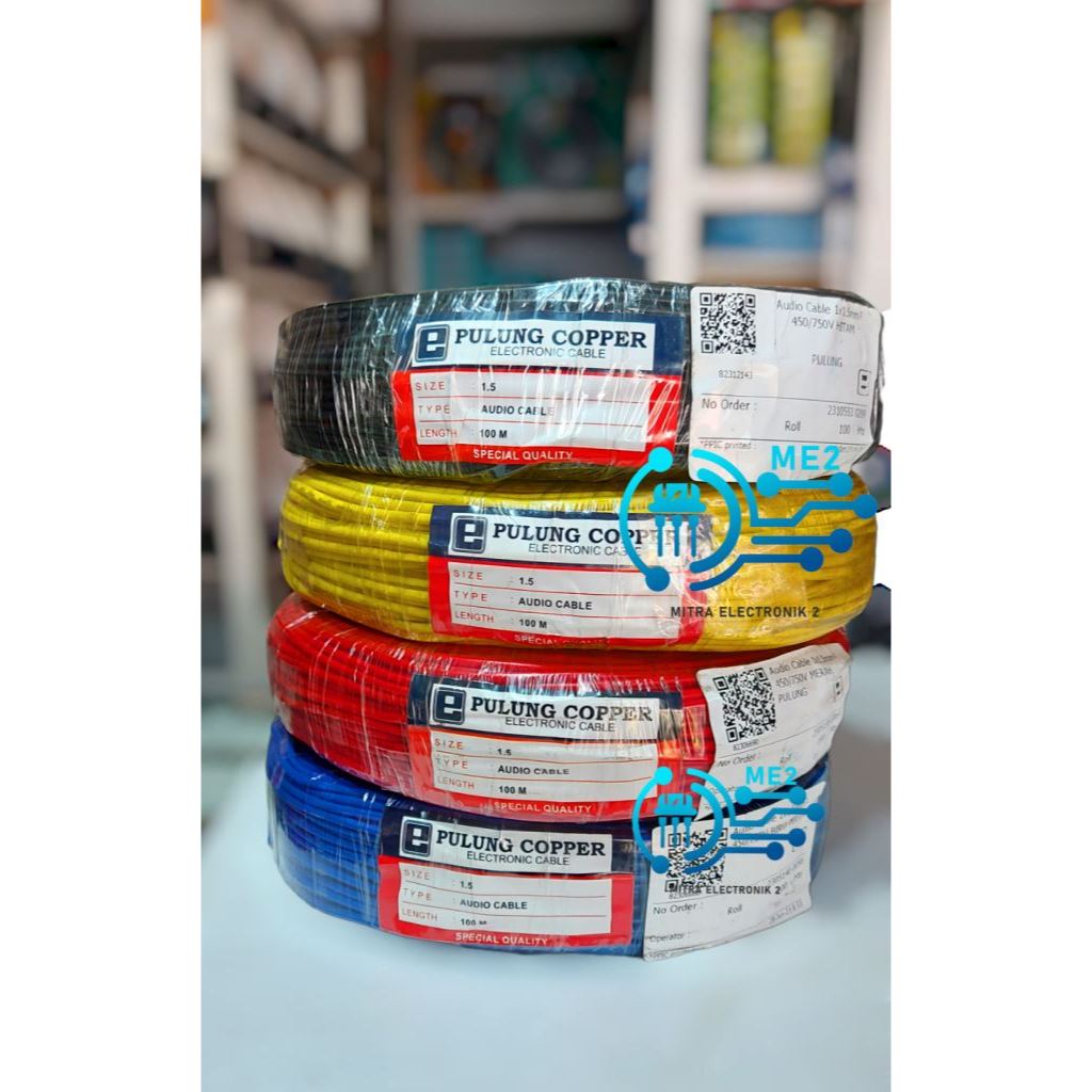 Jual Kabel Serabut 1,5mm Engkel Kabel AWG Pulung 1x1,5mm Cooper ...