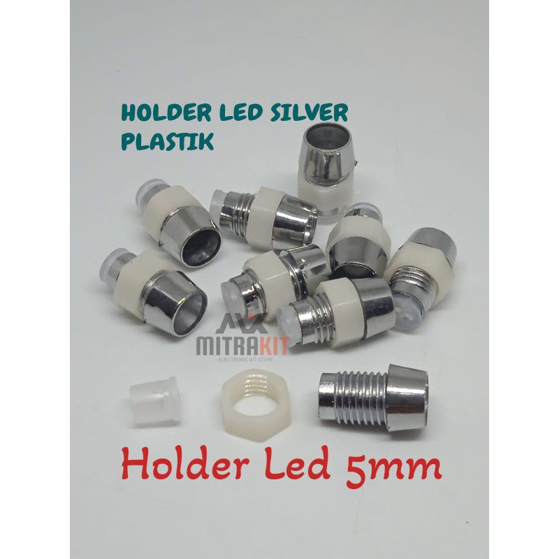 Jual Holder Led 5mm Silver plastik dudukan Led 5mm | Shopee Indonesia