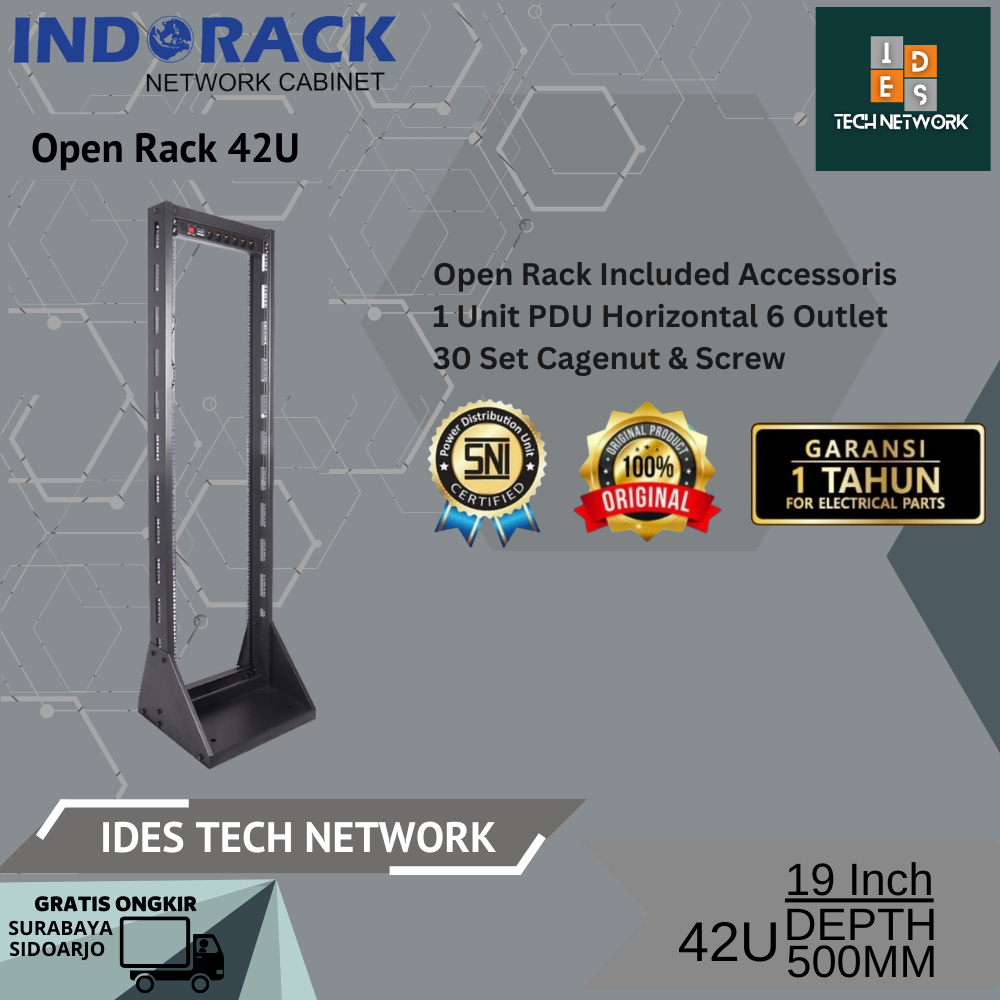 Jual Rack Server Indorack Open Rack 42U OR42 | Shopee Indonesia