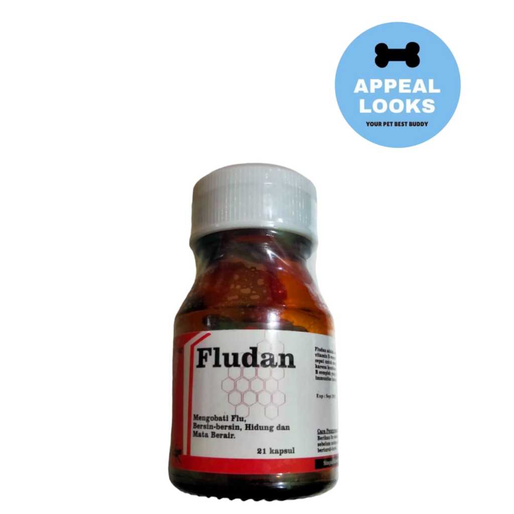 Jual Fludan Obat Flu Kucing Kapsul Pilek Bersin & Mata Berair Ampuh ...