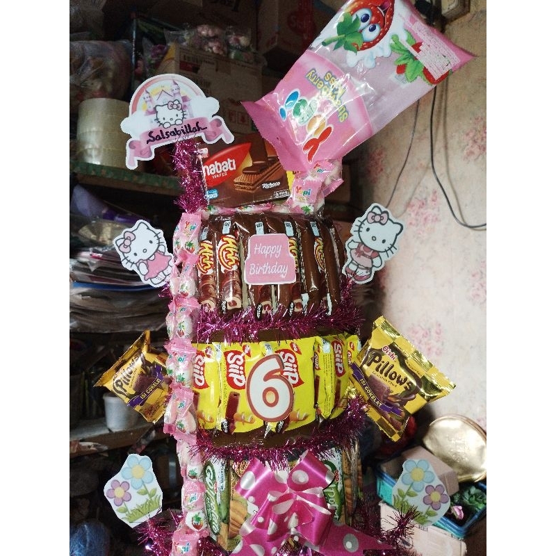 Jual Snacktower coklat permen tumpah/ Snacktower coklat dan yupi ...
