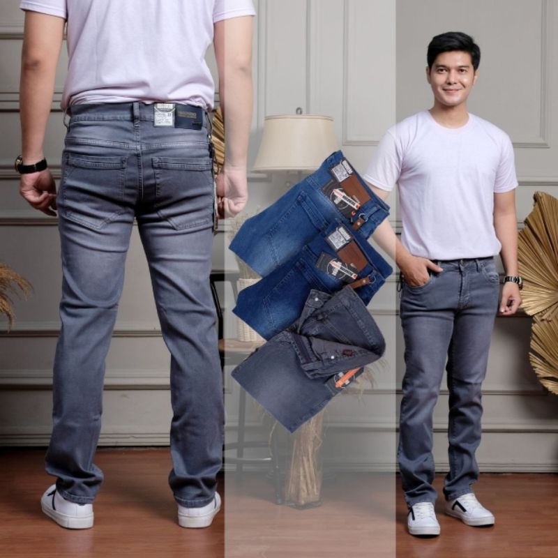 Jual CELANA JEANS PRIA STREET/SLIMFIT HUGOVERO ORIGINAL Size 27-38 JUMBO!! | Shopee Indonesia