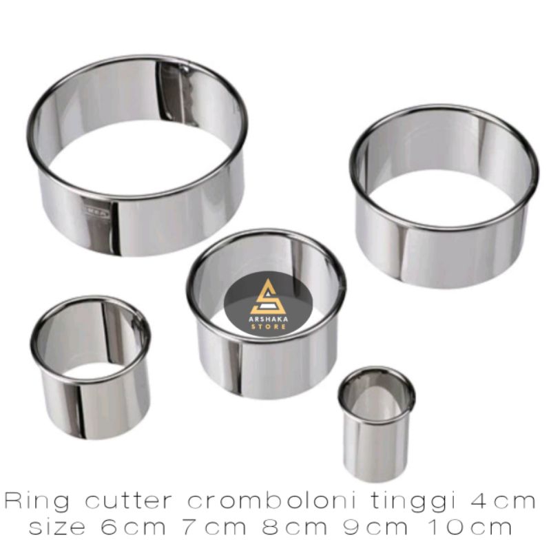 Jual Ring cutter cromboloni / cetakan kue Ring roti tinggi 4 bahan ...