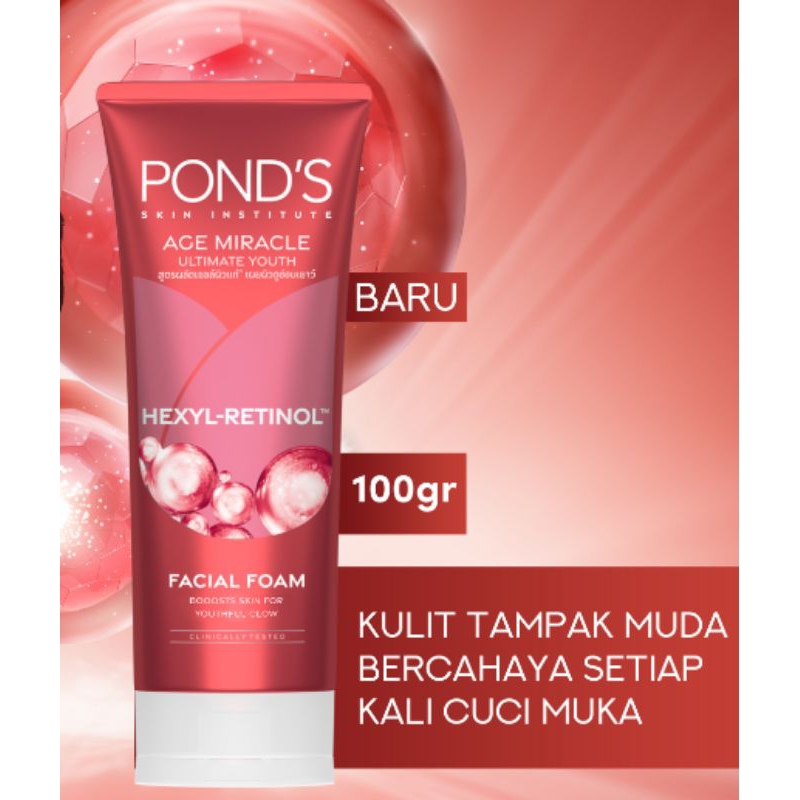 Jual Ponds Age Miracle HEXYL RETINOL Facial Foam 100 Gr | Shopee Indonesia