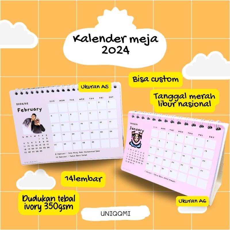 Jual CUSTOM KALENDER MEJA 2025/ KALENDER 2025 /KALENDER A5/KALENDER ...