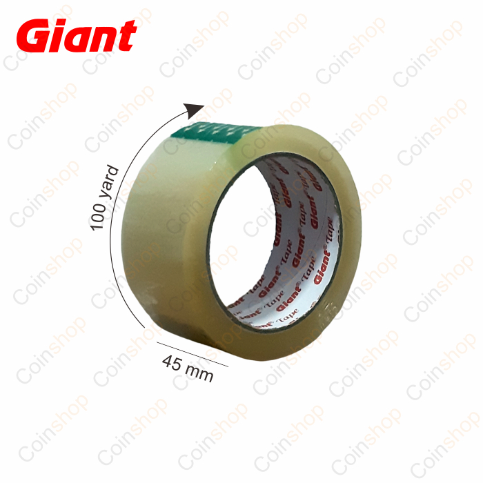 Jual Opp Tape Lakban Bening Coklat 2 inch 45mm x 100 yard Giant Eco | Shopee Indonesia