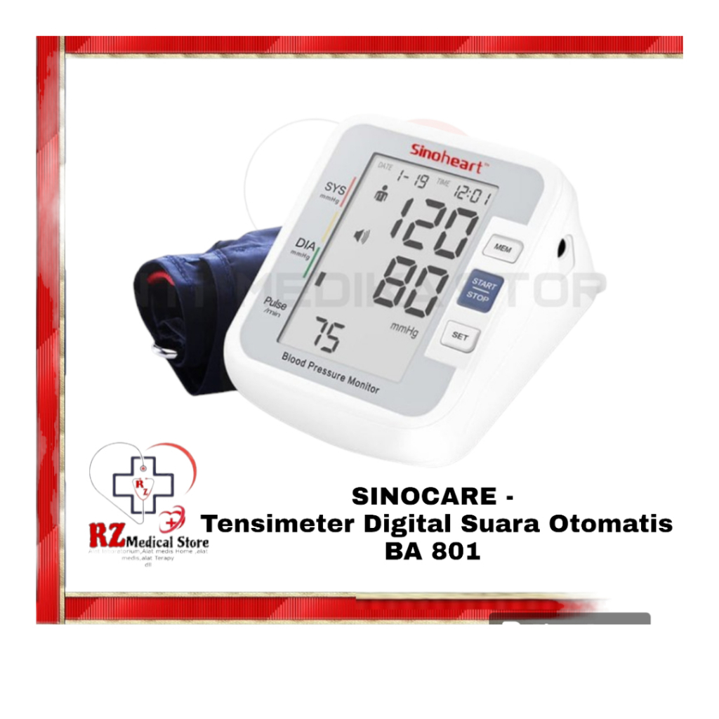 Jual SINOCARE - Tensimeter Digital Suara Otomatis | Tekanan Darah BA ...
