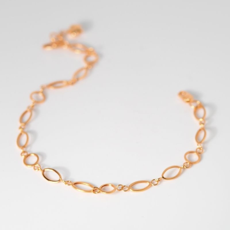 Jual Gelang Emas Vigaro Kolongan Lonjong Bulat Pipih Ujung Mainan ...