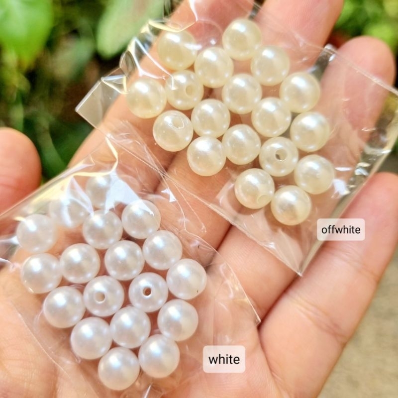 Jual monte manik putih mutiara ringan putih 3mm 4mm 5mm 6mm 8mm ...