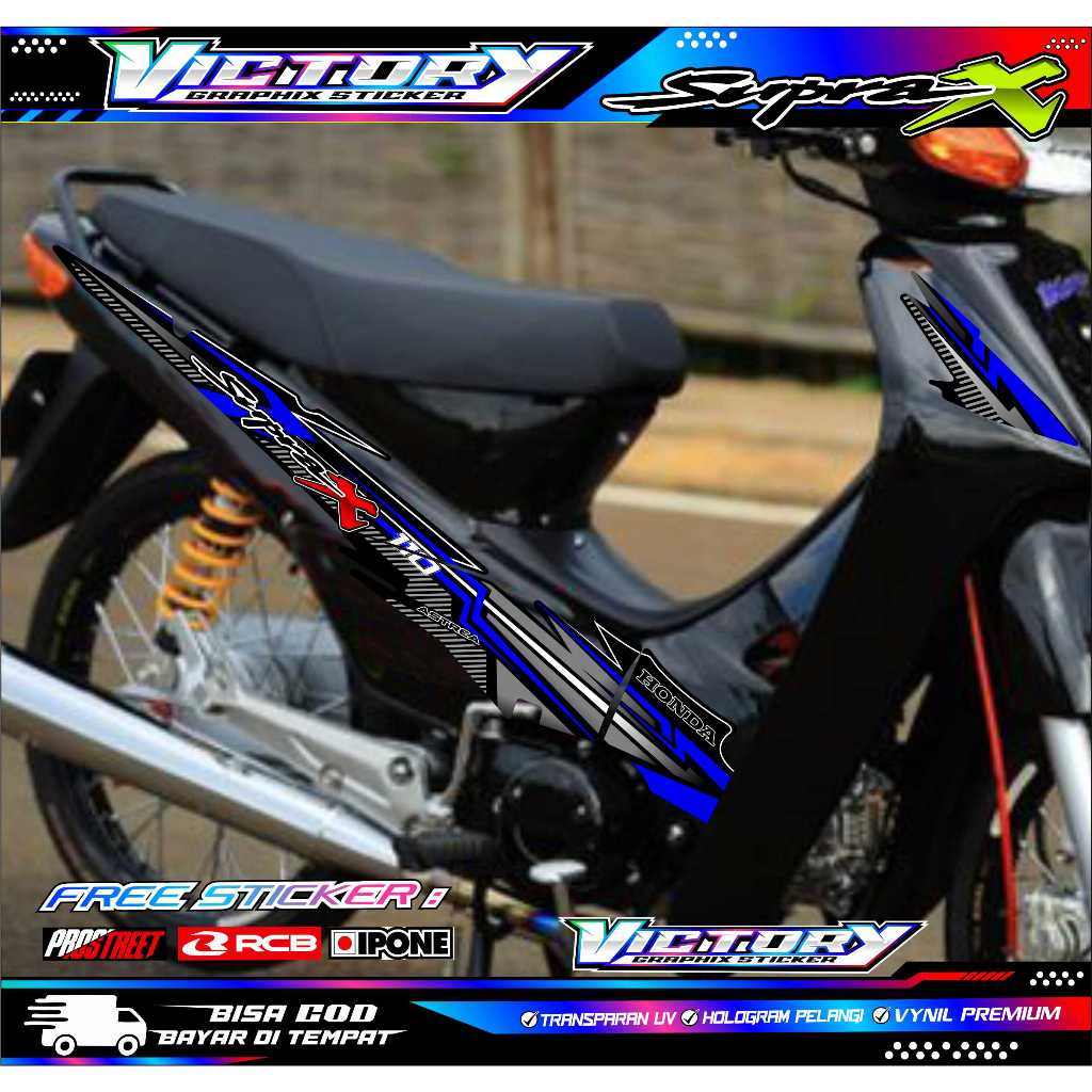 Jual STRIPING VARIASI MOTOR HONDA SUPRA X / STICKER LIST MOTOR HONDA ...